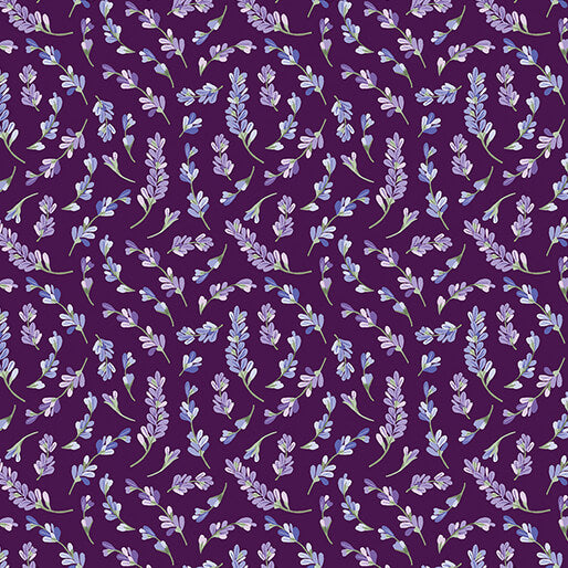 Bee Haven Collection by Benartex - Lavendula Dark Plum – Aurora Sewing Center