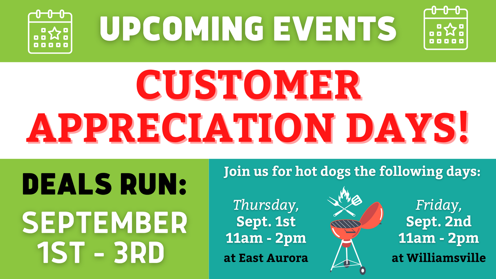 Customer Appreciation Days – Aurora Sewing Center