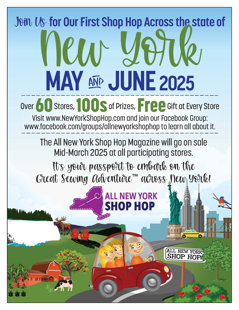 2025 All New York Shop Hop Magazine - Aurora Sewing Center