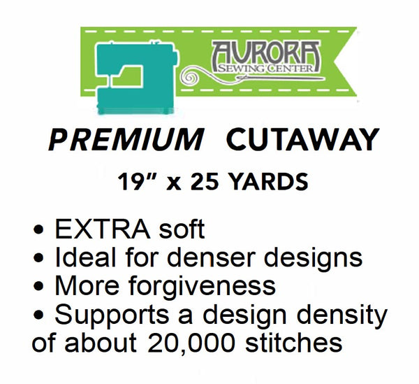 PREMIUM CUTWAY Embroidery Stabilizer - Higher Medium Weight (19-in x 2 ...