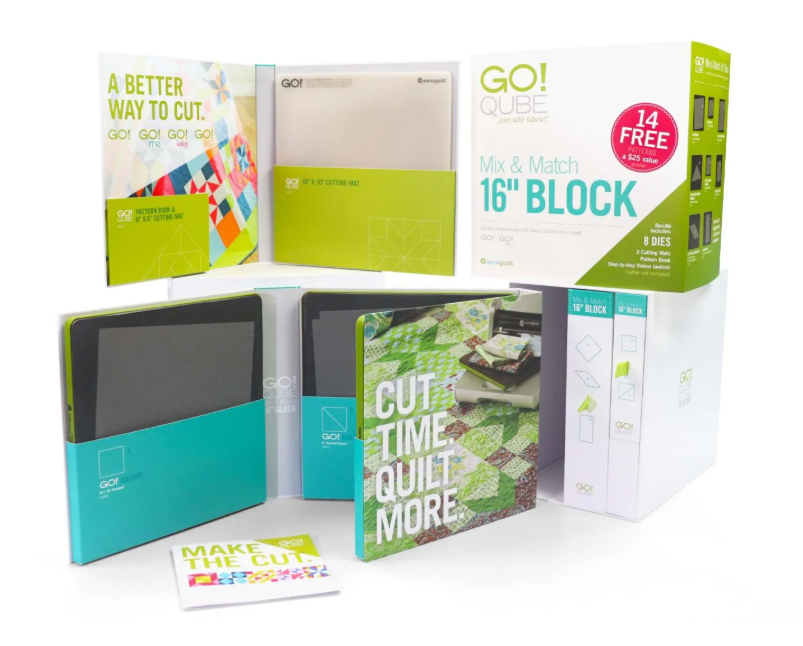 AccuQuilt GO! Qube Mix And Match 16" Block #55650 – Aurora Sewing Center