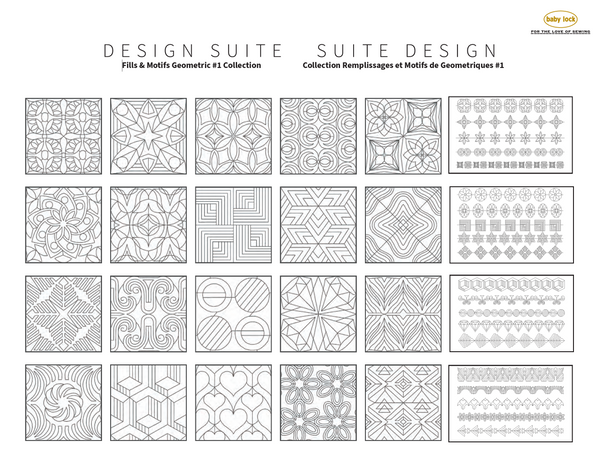 Baby Lock Design Suite Collection - Fills & Motifs Geometric Collectio ...