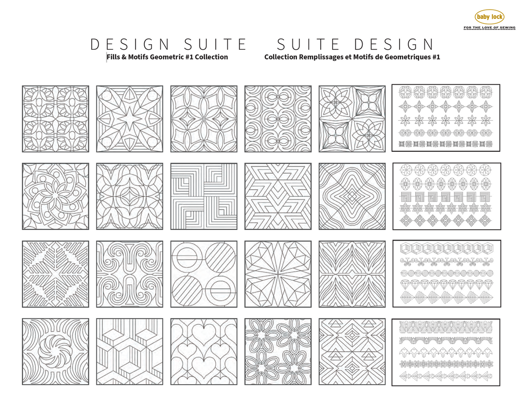 Baby Lock Design Suite Collection - Fills & Motifs Geometric Collectio ...
