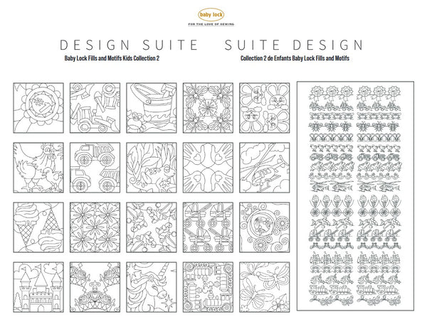 Baby Lock Design Suite Collection - Fills and Motifs Kid's Collection ...
