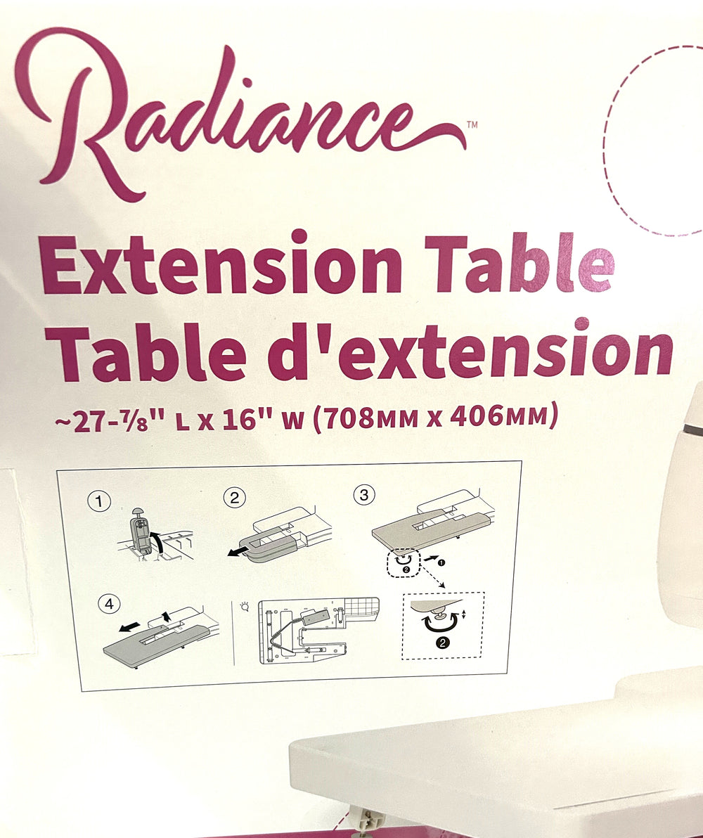Baby Lock RADIANCE Extension Table - BLRA-ET – Aurora Sewing Center