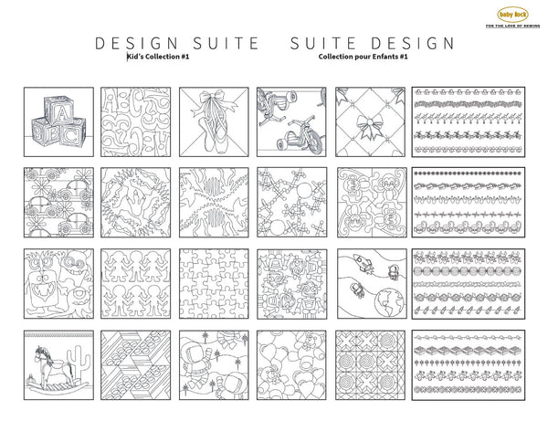 Baby Lock Design Suite Collection - Fills and Motifs Kid's Collection ...