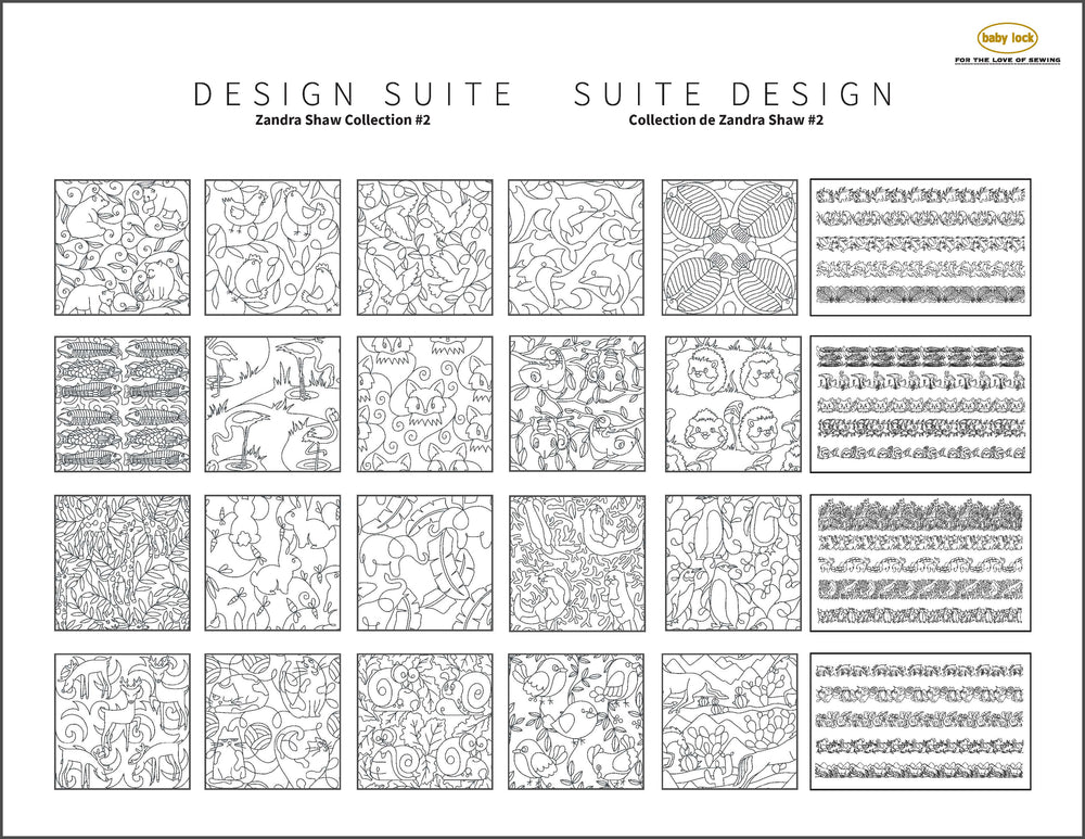 Baby Lock Design Suite Collection - Zandra Shaw's Fills & Motifs Colle ...