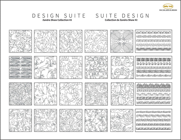 Baby Lock Design Suite Collection - Zandra Shaw's Fills & Motifs Colle ...