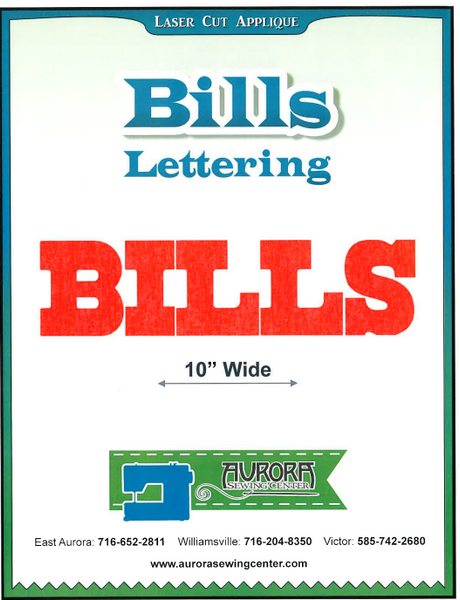 Bills Red Lettering Applique Laser Cut and Pre-fused - 10" wide ...