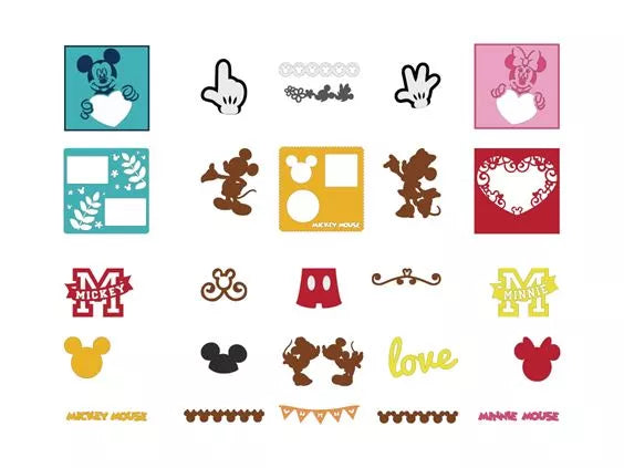 Disney Mickey Mouse and Minnie Mouse Pattern Collection #1, 26 Pattern ...