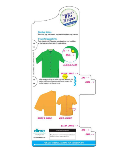 DIME Embroiderer's BIG Helper (for easy BIG Shirt Placement) – Aurora ...