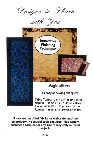 Magic Miter Pattern – Aurora Sewing Center