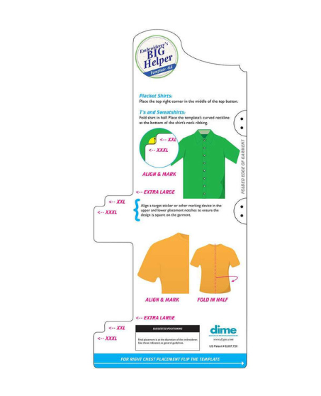 DIME Embroiderer's BIG Helper (for easy BIG Shirt Placement) – Aurora ...