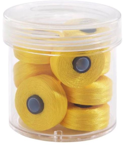 Fil-Tech Glide Prewound M Class Bobbins - Bright Yellow 10 Pack ...