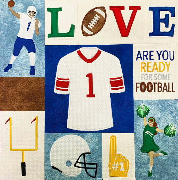 Football Fun- Laurie Kent Embroidery Design – Aurora Sewing Center