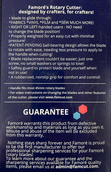 Famore Rotary Blade Handle Cutter and Blade Bundle 45mm #400RT – Aurora ...