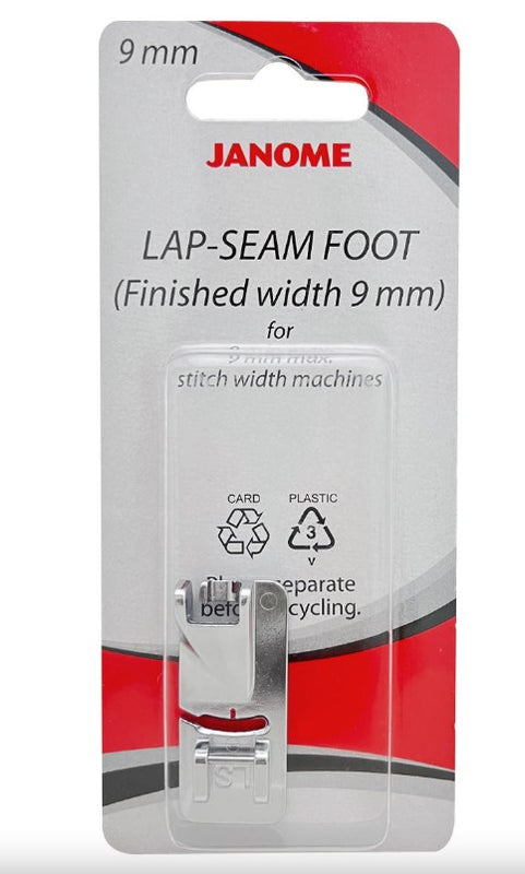 Janome Lap Seam Foot, 9mm - 202463007 – Aurora Sewing Center