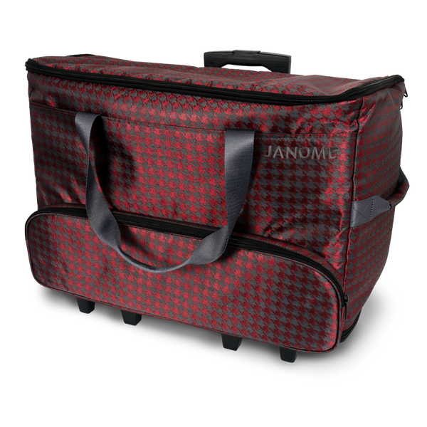 Janome Sewing Machine Trolley Red Check - Aurora Sewing Center