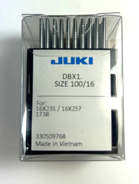 Juki Industrial Needles DBX1, 100 PACK - Size 100/16 – Aurora Sewing Center