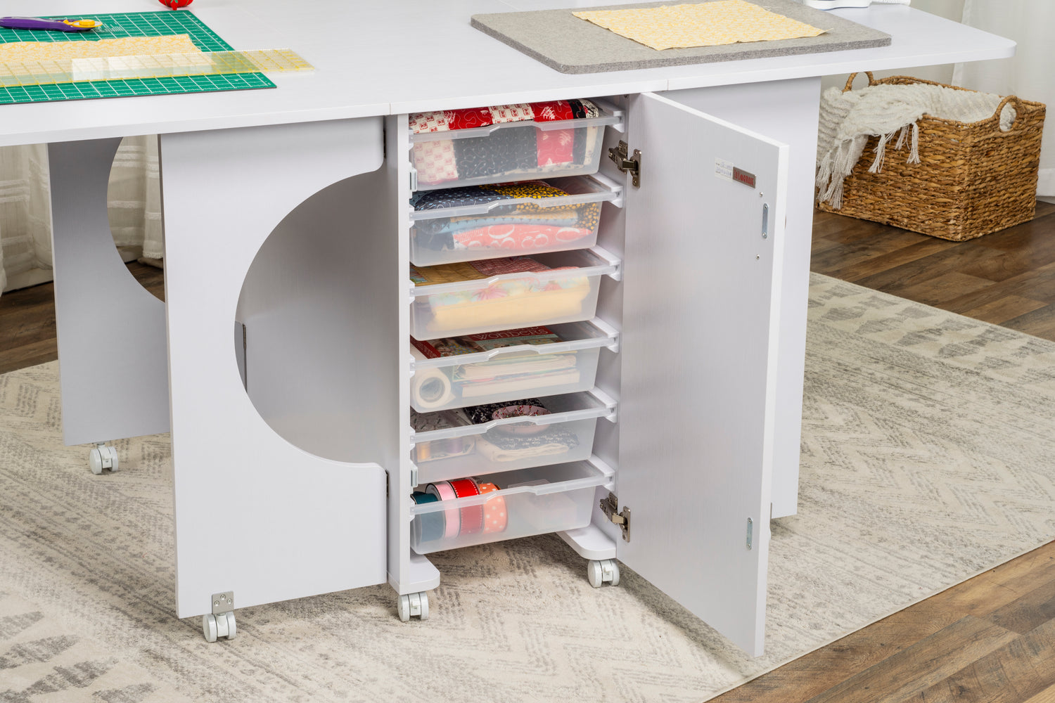 Koala Cutting Table in White – Aurora Sewing Center