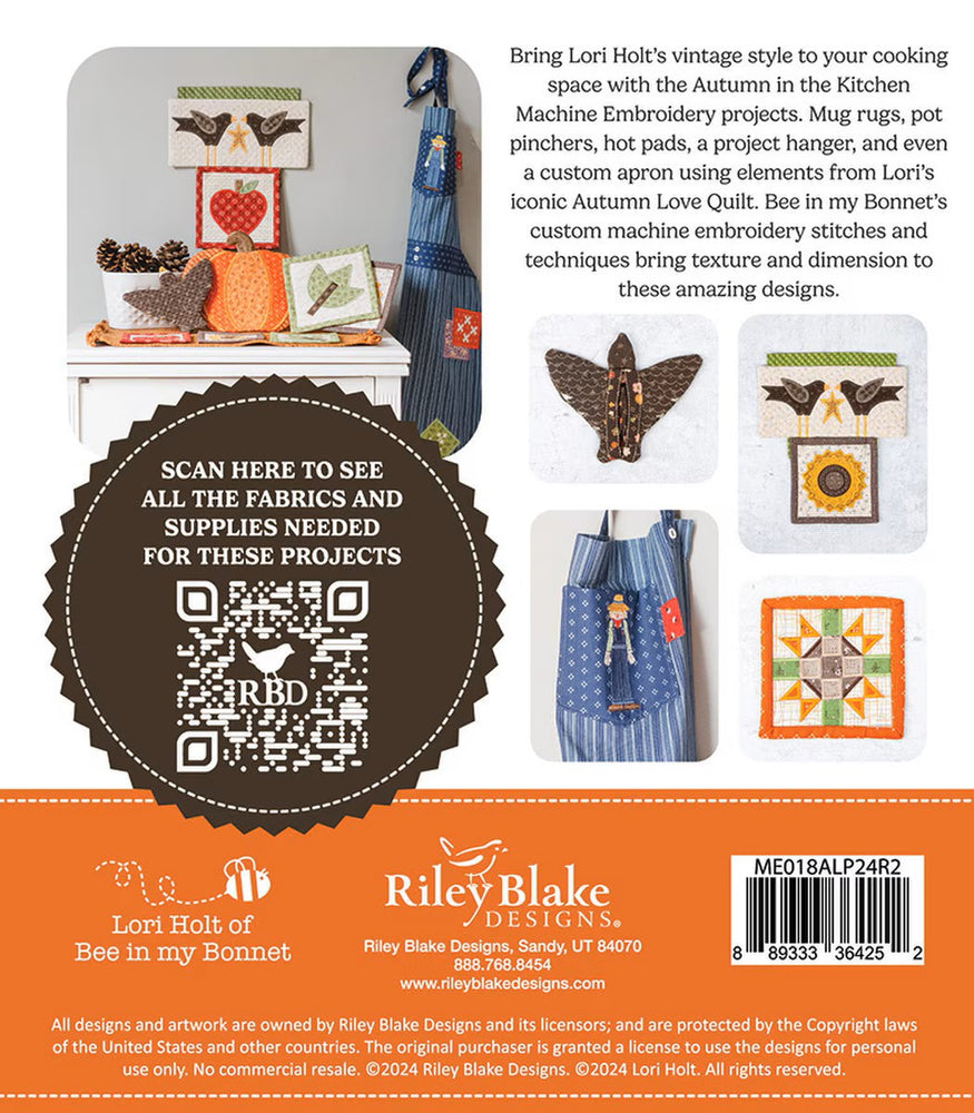 Autumn in the Kitchen by Riley Blake - Embroidery Design – Aurora ...