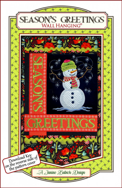 Season's Greetings Wall Hanging Machine Embroidery By Janine Babich ...