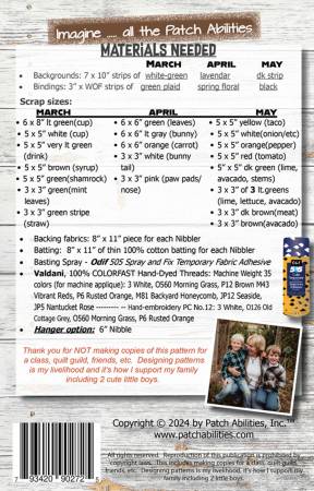 Spring Nibblers Wall Hanging Pattern – Aurora Sewing Center