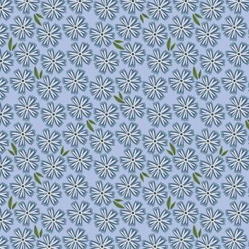 Poppie Cotton Painted Daisies Blue - 1 Yard – Aurora Sewing Center