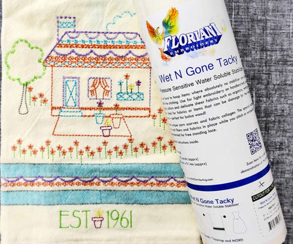Floriani Wet N Gone Tacky - 15" x 10 yards – Aurora Sewing Center