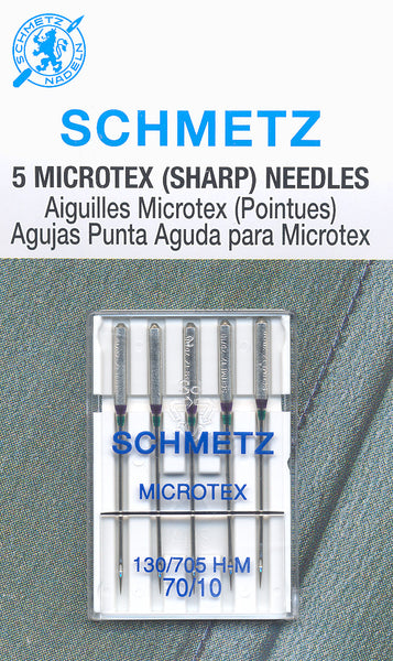 Schmetz Microtex Needles 70/10 - 5 pack – Aurora Sewing Center