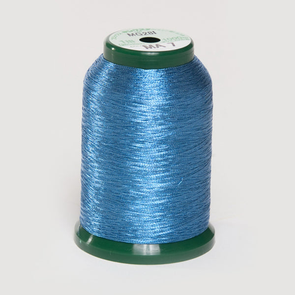 KingStar Persian Blue Metallic Thread MA-7 – Aurora Sewing Center