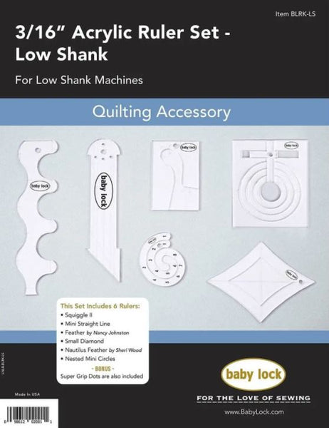 Baby Lock Ruler Work Kit Low Shanks - BLRK-LS – Aurora Sewing Center